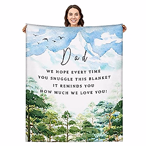 Dad Blanket Gifts from Daughter, Blankets for Dad from Son, Birthday Gifts for Dad, Flannel Soft Fleece Bed Blanket 50x60in