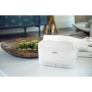 EZ-Pull Countertop SLIMFOLD Hand Towel Dispenser for Kitchen/Bathroom/Office/RV/Airbnb, White 4600-EZ, EZbrnd