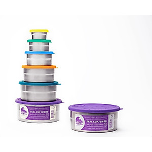 Ecolunchbox Stainless Steel Leak-Proof Large Round Food Container, Jumbo