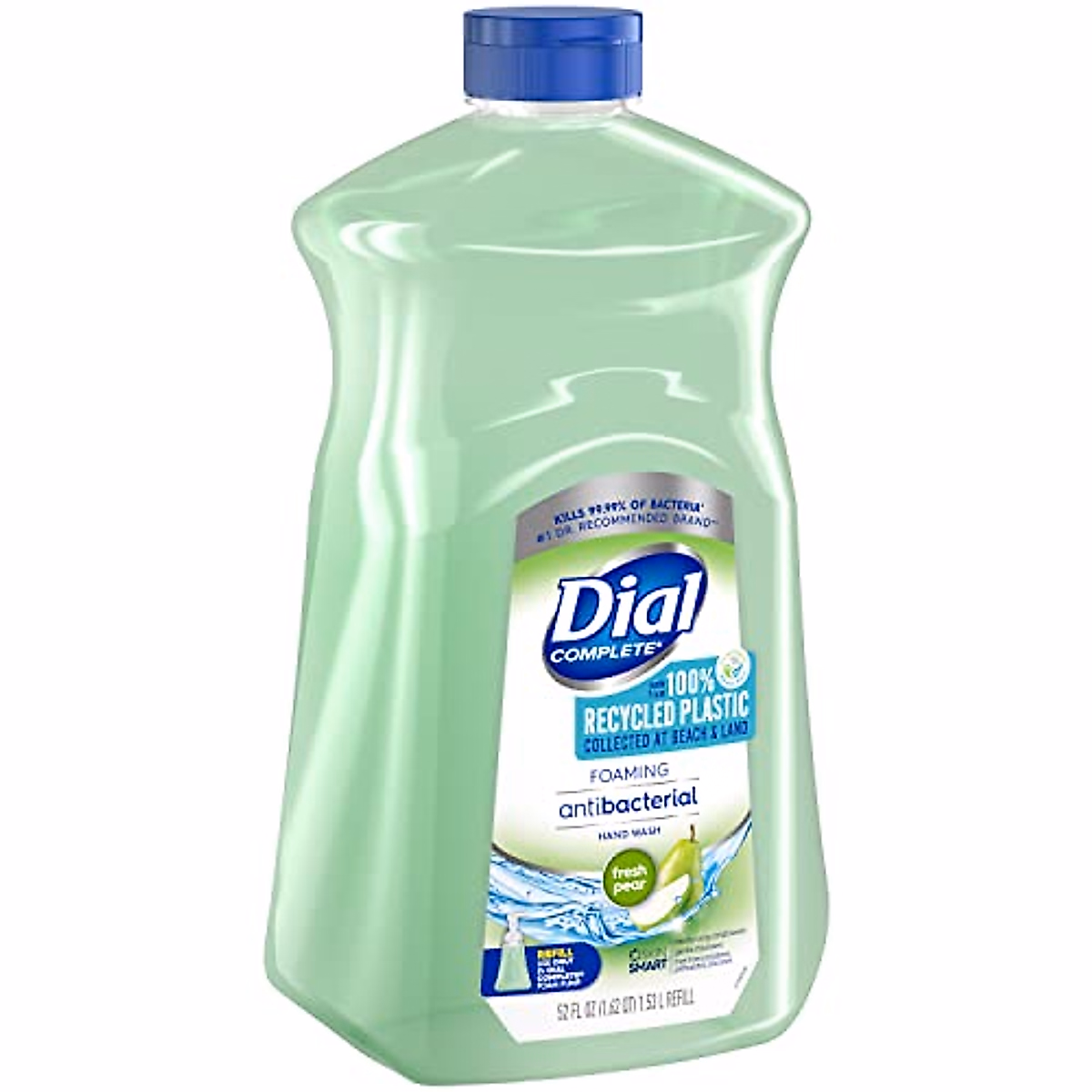 Dial Complete Antibacterial Foaming Hand Soap Refill, Fresh Pear, 52 fl oz