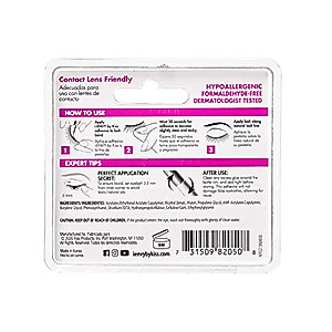 i-Envy by KISS Super Strong Hold 3D Strip Lash Glue, Waterproof Brush-On False Eyelash Adhesive, Latex-Free, Long-Lasting & Easy Application, Ideal for Sensitive Eyes (Clear)