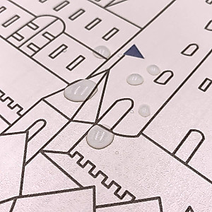 Yifely Castle Shelf Liner Stick Pictures Drawer Cover Paper Self-Adhesive Refresh Bedroom Wall Photo Background 17.7 inch by 9.8 Feet