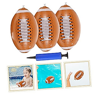 CLISPEED 3 Sets Inflatable Beach Ball Giant Inflatable Ball Summer Decorations for Outside Beach Toy Inflatable Water Balls Football Toys for Kids Inflatable Rugby Toys Ball Toy for Kids