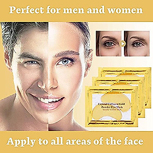 cgify 25 Pairs Under Eye Patches, 24K Gold Eye Mask, Under Eye Pads for Puffy Eyes, Dark Circles, Eye Bags and Wrinkles, Collagen Under Eye Masks for Women Men