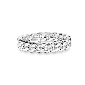 Miabella 925 Sterling Silver Italian 4mm Cuban Link Band Ring for Women Made in Italy (12)