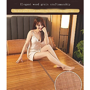 Summer Sleeping Mat Exquisite Summer mats Dormitory Bedroom with Bamboo mats Single mats Double ice Silk Straw mats Various Sizes to Choose from for Home School Dormitory