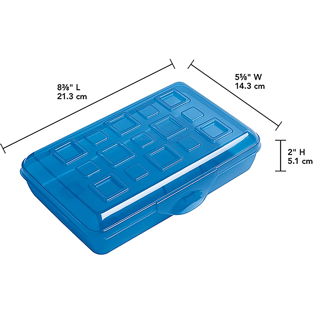 Sterilite Pencil Box with Splash Tint Lid (17224812),Multicolor