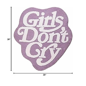 Girls Don't cry Custom Rug Room, Decor, Y2K (Pink)