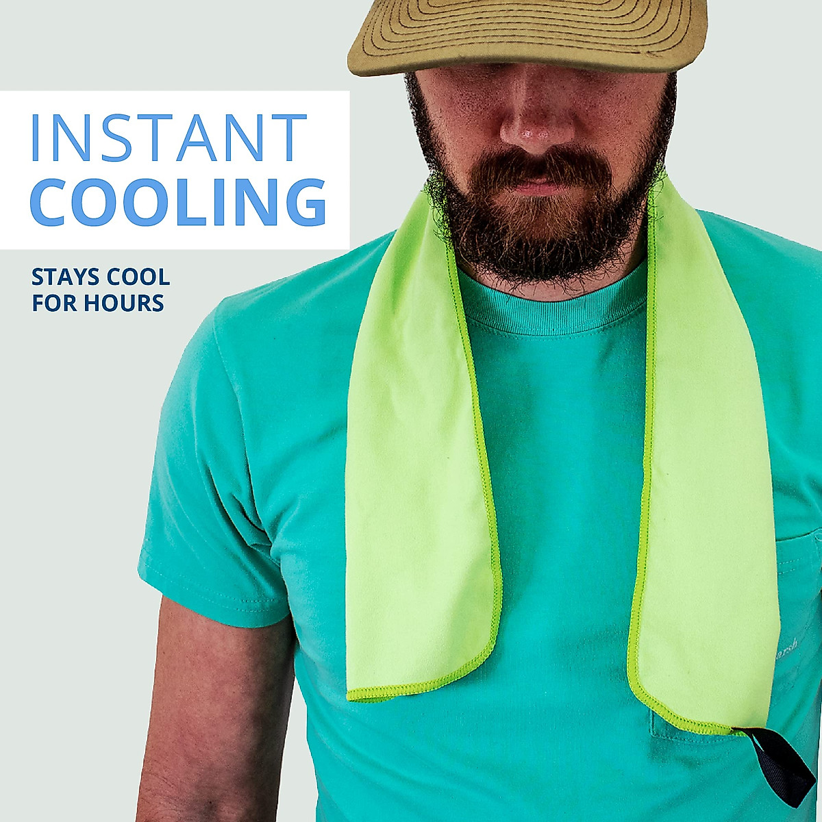 FROGG TOGGS Chilly Pad Pro Sport Microfiber Instant Cooling Towel, Machine Washable, Reusable 31"x6"