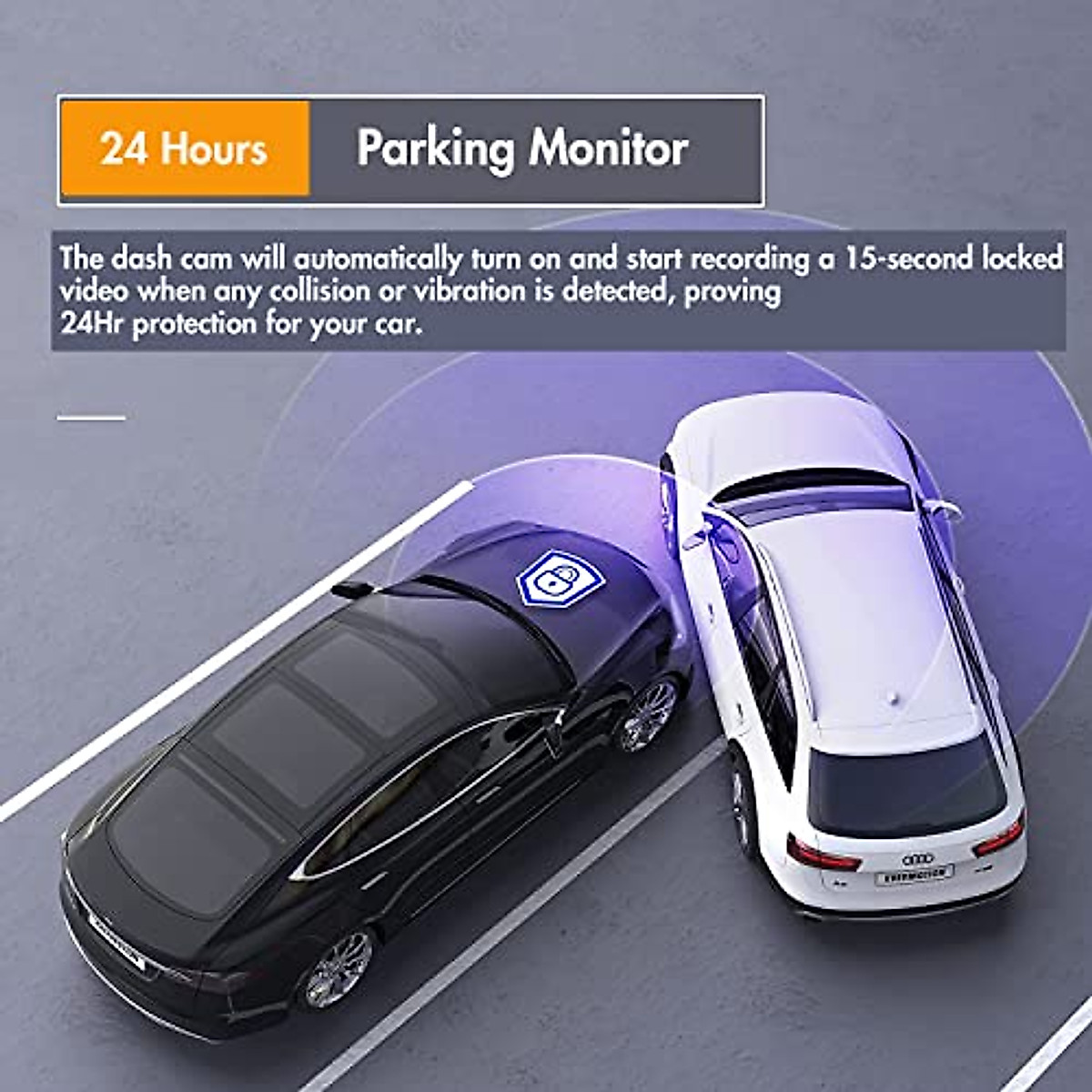 4K Dual Dash Cam Front and Rear 4K+2K, GPS, Dash Camera for Cars with 2.2 Inches IPS Screen, Car Camera Driving Recorder with Night Vision, 170° Wide Angle, Parking Mode, SD Card Included