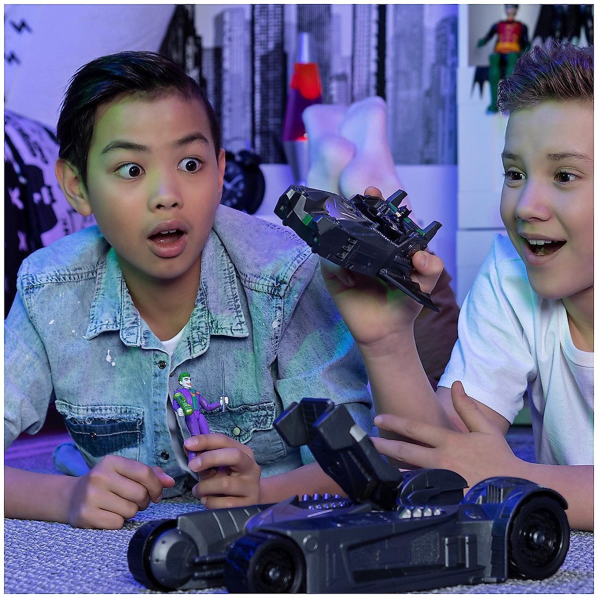 DC Comics Spin Master Batman Batmobile and Batboat 2-in-1 Transforming Vehicle, for Use 4-Inch Action Figures, Kids Toys for Boys