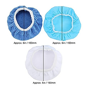 24 Pcs 6 Inches Buffer Bonnets Waxers Bonnet Set,Car Orbital Buffer Polisher Pad Bonnet Microfiber Polishing Buffing Bonnet Set for Cars Motorcycles