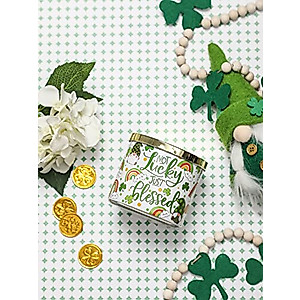 St. Patrick’s Day Eucalyptus Mint Scented Candle 3 Wicks Large Jar, 14 oz