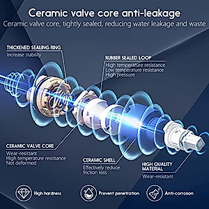 4 Inch Center Commercial Sink Faucet Wall Mount Kitchen Hand Sink Faucet, 1/2" NPT Male Inlet, Brass Constructed & Chrome Polished, with 3-1/2" Gooseneck Spout & Dual Knob Handles