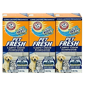 Arm & Hammer Pet Fresh Carpet Odor Eliminator Plus Oxi Clean Dirt Fighters (Pack of 3), 48.9 Ounce