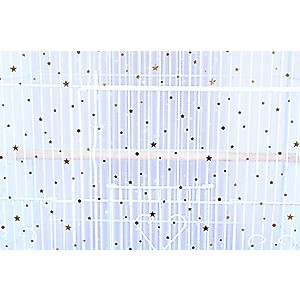 Bai You Mei Birdcage Cover Bird Cage Mesh Net Cover Adjustable Seed Feather Catcher Nylon Mesh Parrot Cage Skirt Round Square Cages- White