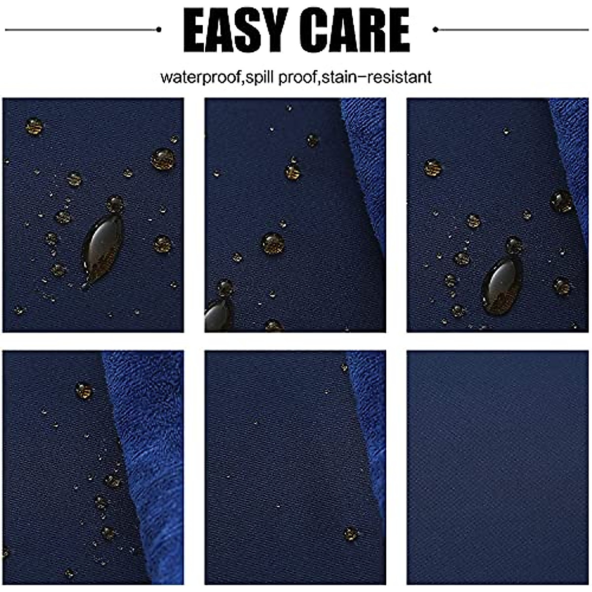 Obstal Rectangle Table Cloth, Oil-Proof Spill-Proof and Water Resistance Microfiber Tablecloth, Decorative Fabric Table Cover for Outdoor and Indoor Use (Navy Blue, 60 x 84 Inch)