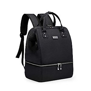 Breast Pump Bag Backpack, GOGOSO Pumping Bags with Cooler for Work Mom Breast Pump Carrying Diaper Bag Baby Shower Gifts（No Include Ice Pack）