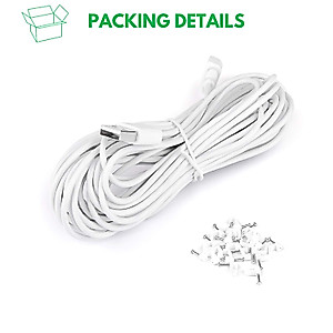 Zeshbit 25ft/7.5m Power Cable for Blink Mini Security Camera, Extension USB Cable Continuously Charging Your Blink Mini Indoor Plug-in Smart Camera (Plug and Camera are Not Included)