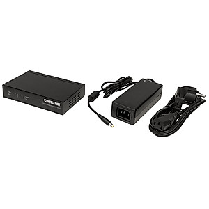Intellinet 5-Port Gigabit Ethernet Poe+ Switch - 60W Power Budget, Power Output up to 30W Per Port, Unmanaged, Metal Case, Fanless - for Computer Networking Hub, Desktop, 3 Yr Mfg Warranty – 561228