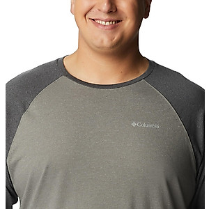 Columbia Men's Thistletown Hills Raglan Tee, City Grey Heather/Shark Heather, Medium
