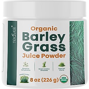 Organic Barley Grass Juice Powder– Utah Grown Raw Green Juice & Barley Grass Juice Extract for Detox- Complements Wheatgrass Juice- Made in USA to EverRaw® Standards with BioActive Dehydration™- 8 oz