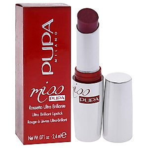 Pupa Milano Miss Milano Lipstick - Creamy, Ultra Pigmented Color For Lips - Nourishing Formula - Crystal-Effect Lipstick - Ultimate Boost Of Volume And Hydration - 205 Timeless Rose - 0.071 OZ
