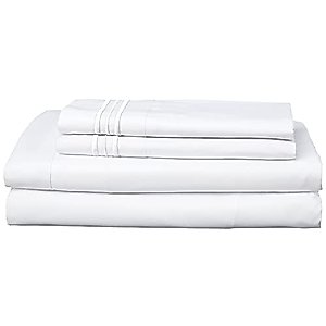King Size Sheets - Breathable Luxury Bed Sheets with Full Elastic & Secure Corner Straps Built In - 1800 Supreme Collection Extra Soft Deep Pocket Bedding, Sheet Set, EXTRA DEEP pocket - King, White