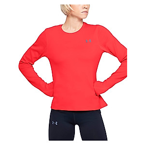 Under Armour Qualifier Coldgear Long-sleeve Shirt, Beta Red (632)/Reflective, Medium