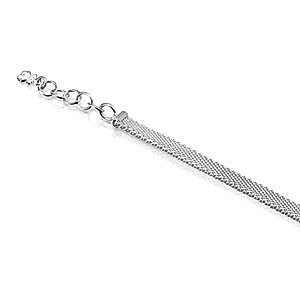 TOUS Real Sisy Sterling Silver Mesh Bracelet