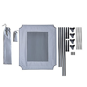 VANFOND Elevated Dog Bed with Canopy , Raised Mesh Canopy Pet Cot for Small/Medium Dogs Outdoor Camping or Beach