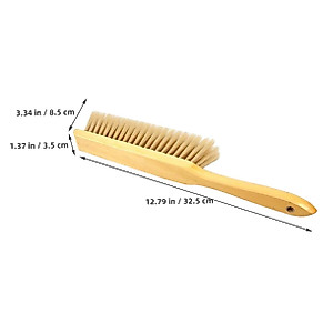 KOMBIUDA Wooden Bed Brush Hand Broom Duster Cleaning Brushes Drafting Brush Bench Brush for Cleaning Best Broom Cleaning Soft Bristle Cleaning Brush Soft Cleaning Brush Hand for Cleaning