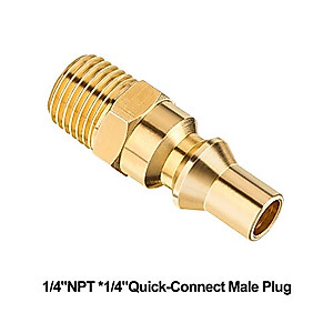 WADEO 12 Feet Low Pressure Propane Quick Connect Hose, RV Quick Connect Propane Hose Extension with 1/4 inch Safety Shutoff Valve & Male Full Flow Plug for RV