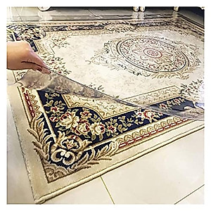 Clear PVC Desk Chair Mat 2mm Area Rug Large Clear Vinyl Runner Rug/Protector for Hardwood Floors - Multipurpose Rectangular Vinyl Roll, Anti-Oxidation,Can be Cut,80/100/120/140cm Wide,100-600cm for O