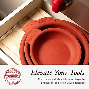 Made In Cookware - 3 Piece Set (Includes 8",10",12") Frying Pan Protectors - Red - Molded Silicone - Dishwasher Safe