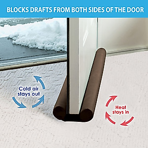 Twin Draft Guard 60220-DNA, Single, Brown Extreme, Original Year-Round Insulator, Trademarked and Patented Under Door Draft Stopper