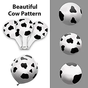 Latex Cow Print Balloons - Birthday Party balloons, Farm Theme, Party Supplies (12)