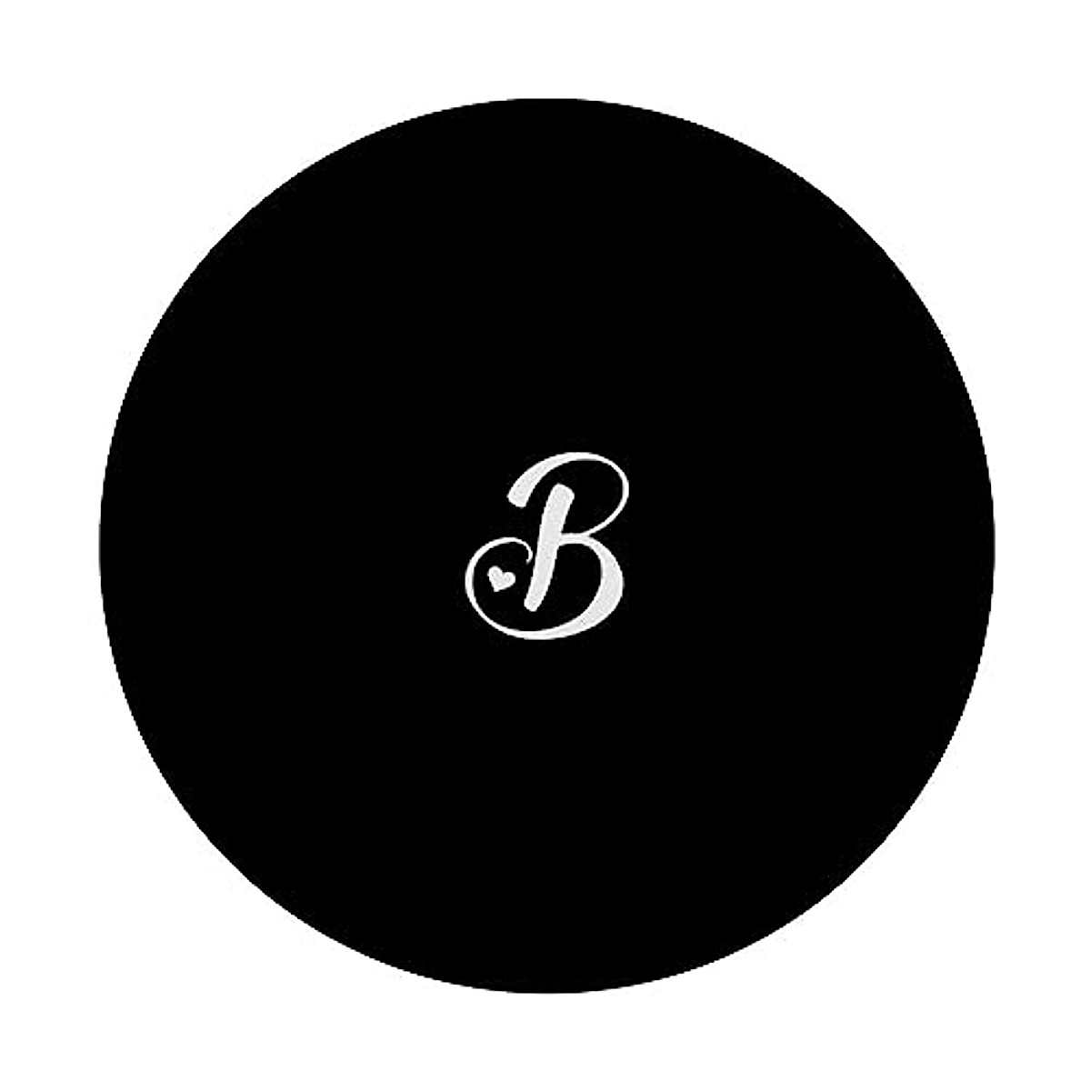 white letter B monogram initial minimalist heart graphic PopSockets Swappable PopGrip