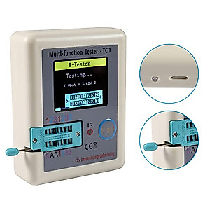 MELIFE Transistor Meter LCR-TC1 Multi-Function Tester 1.8" Full Color Display Transistor Meter Capacitor Resistor Transistor LCR ESR NPN PNP MOSFET.