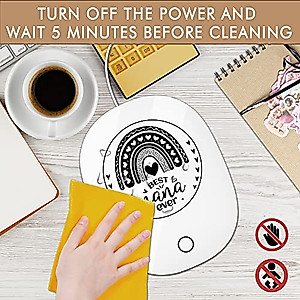 Nana Gifts, Nana Gifts for Mothers Day, Nana Gifts from Grandkids - Smart Warmer Thermostat Coaster with Mug, Grandma Birthday Gift, Beverage Warmer Maintain Temperature 120℉-140℉