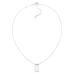 Silpada 'Shine Bright' Rectangular Pendant with Cubic Zirconia in Sterling Silver, 16" + 2"