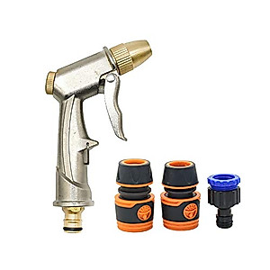 Xihe Garden Irrigation Sprinklers Portable High Pressure Water Gun Cleaning Car Washer Garden Watering Hose Nozzle Nozzle Foam Water Gun (Color : A x 1I2 Hose)