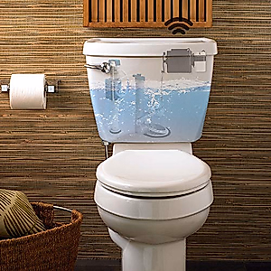 Techo Touchless Toilet Flush Kit with 8” Sensor Range, Adjustable Sensor Range and Flush Time, Automatic Motion Sensor Powered by Batteries