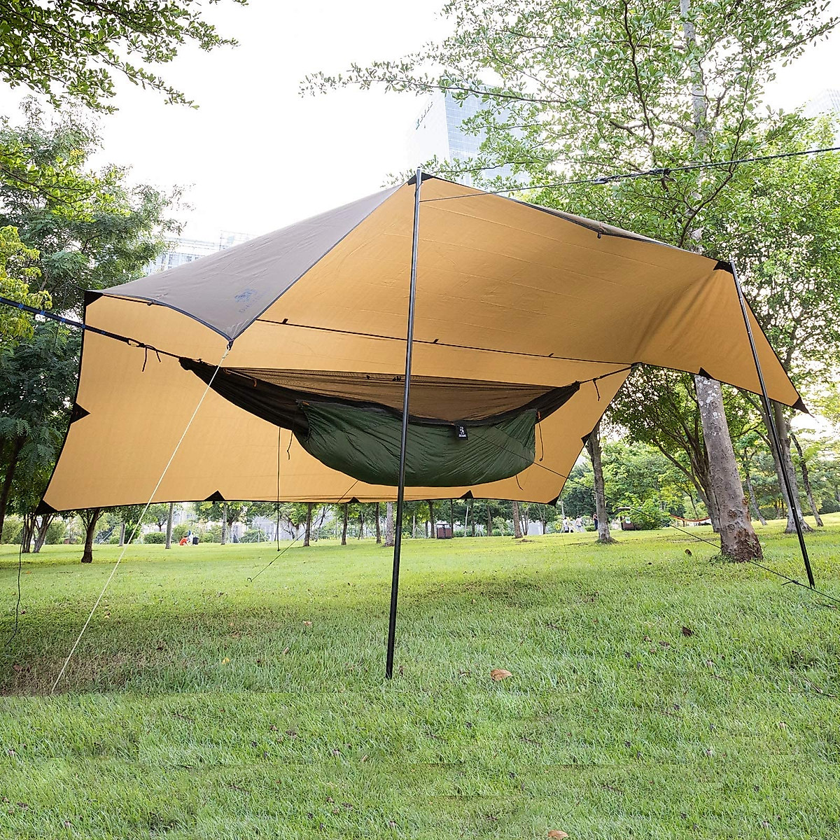 OneTigris Hideout Hammock Underquilt + Bulwark All Season Camping Tarp