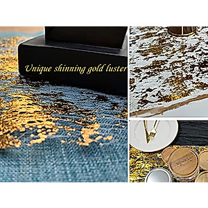 Gold Table Runner Roll - Glitter Metallic Gold Runner for Table - Sparkle Mesh Table Runner Gold- Sequin Gold Table Decor - Gold Decorations for Wedding Party, Gold Centerpieces