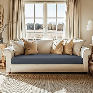 Hokway Couch Cushion Covers Stretch Cushion Covers Sofa Seat Cushion Slipcover Protector(Gray, Large)