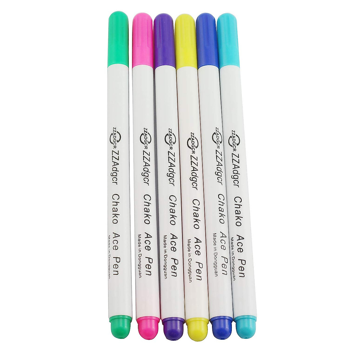 Disappearing Ink Fabric Marker Pen for Sewing Art Washable Art and Lettering 12PCS 6 Color Vanishing Air Erasable Pen