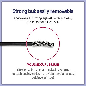 ETUDE Lash Perm Volume Fix Mascara #Black (21AD) | Volume & Curling Mascara that Lasts for Long Hours and Makes them Voluminous