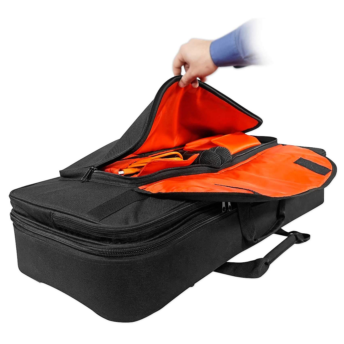 Rockville RDJB20 DJ Controller Bag Fits Mixdeck & Quad N4 NS6 DDJ-SX MC7000+More, Black