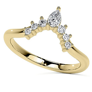 10K Solid Yellow Gold Handmade Engagement Ring 2.50 CT Round Cut Moissanite Diamond Solitaire Wedding/Bridal Ring Set for Women/Her, Fancy Ring Gifts for Her